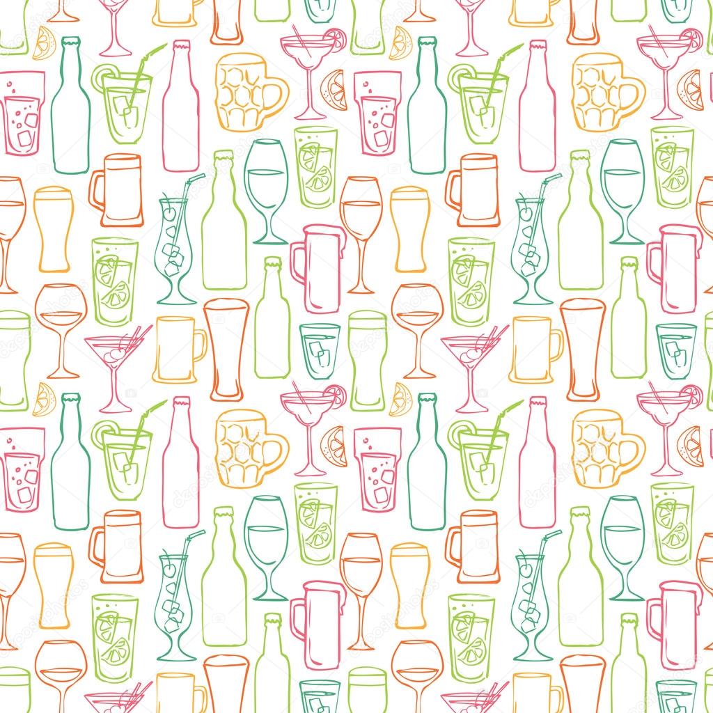 Beer cocktail and alcohol background Stock Vector by ©OMW 48660355