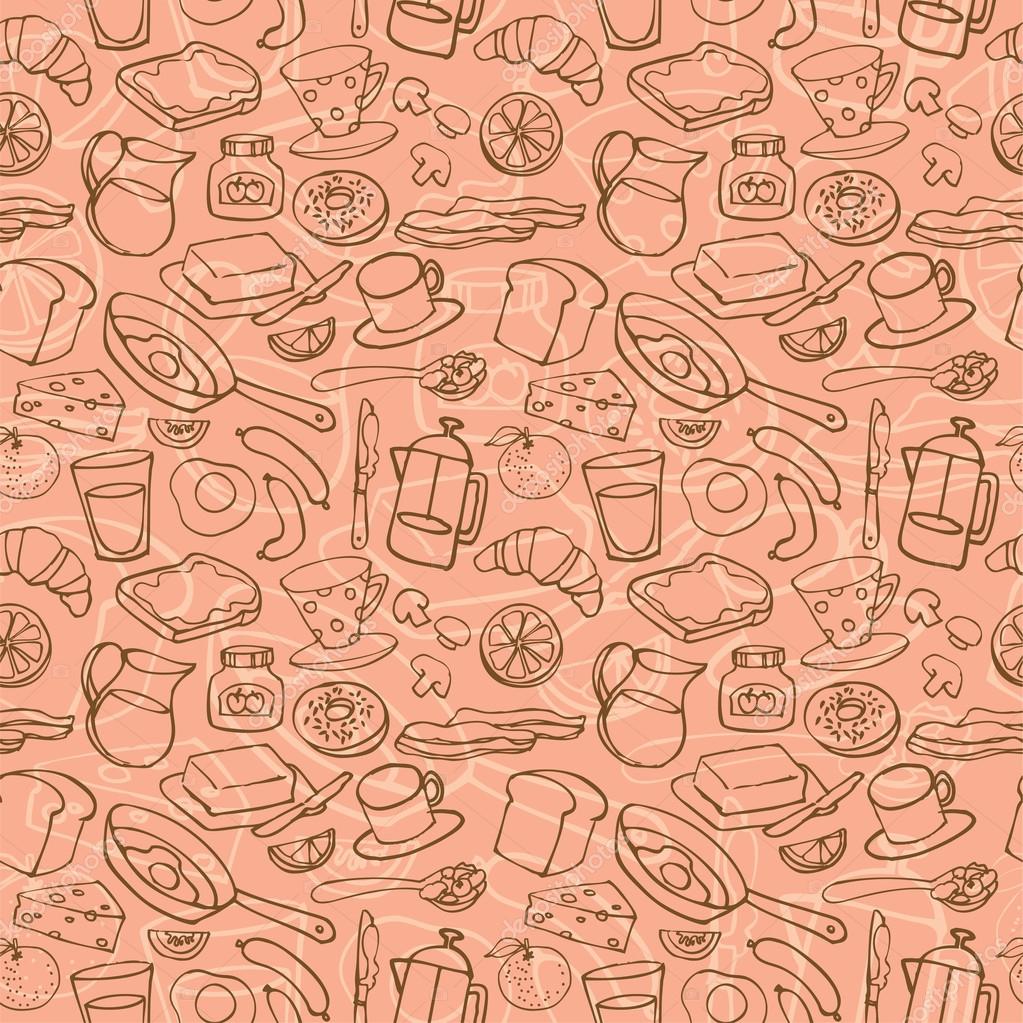 Breakfast background — Stock Vector © OMW #48660997