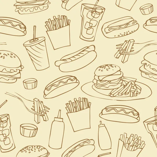 ᐈ Fast food pattern stock backgrounds, Royalty Free pattern fast food ...