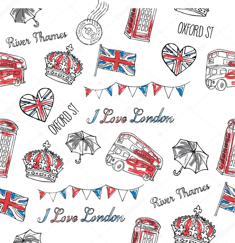 London pattern — Stock Vector © OMW #48690673