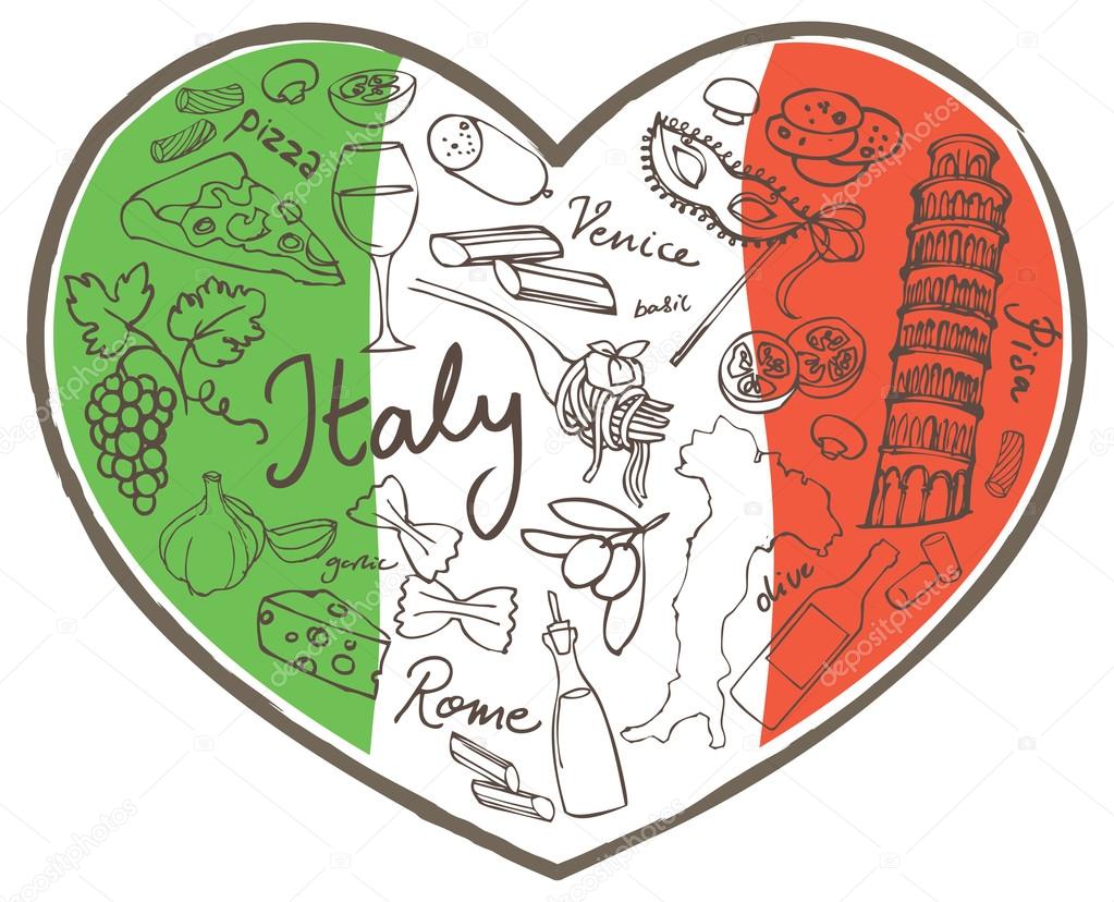 Italienische Ikonen - Vektorgrafik: lizenzfreie Grafiken © OMW 48697983 ...