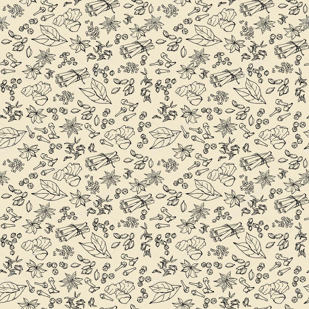 Spices pattern — Stock Vector © OMW #48722061