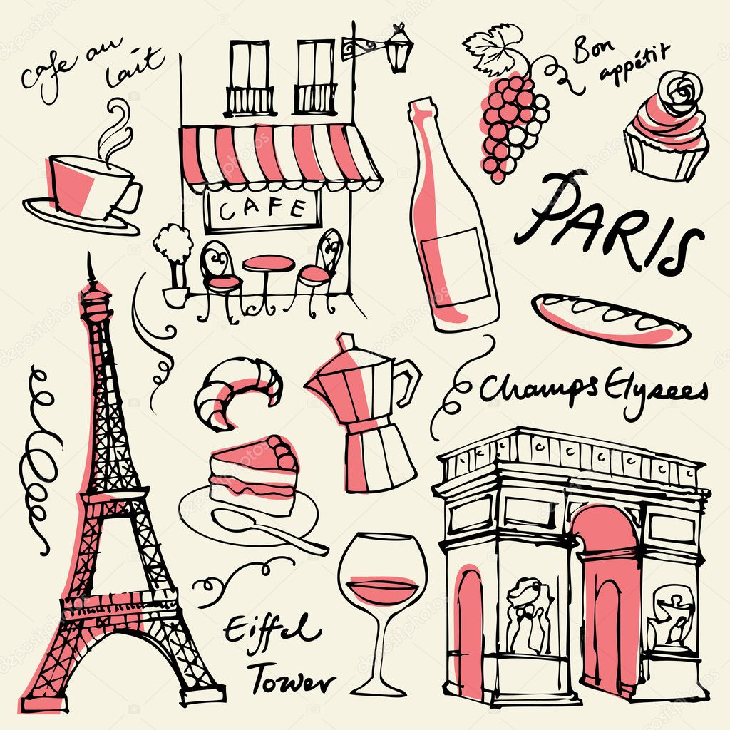Paris landmarks icons Stock Vector by ©OMW 49202861