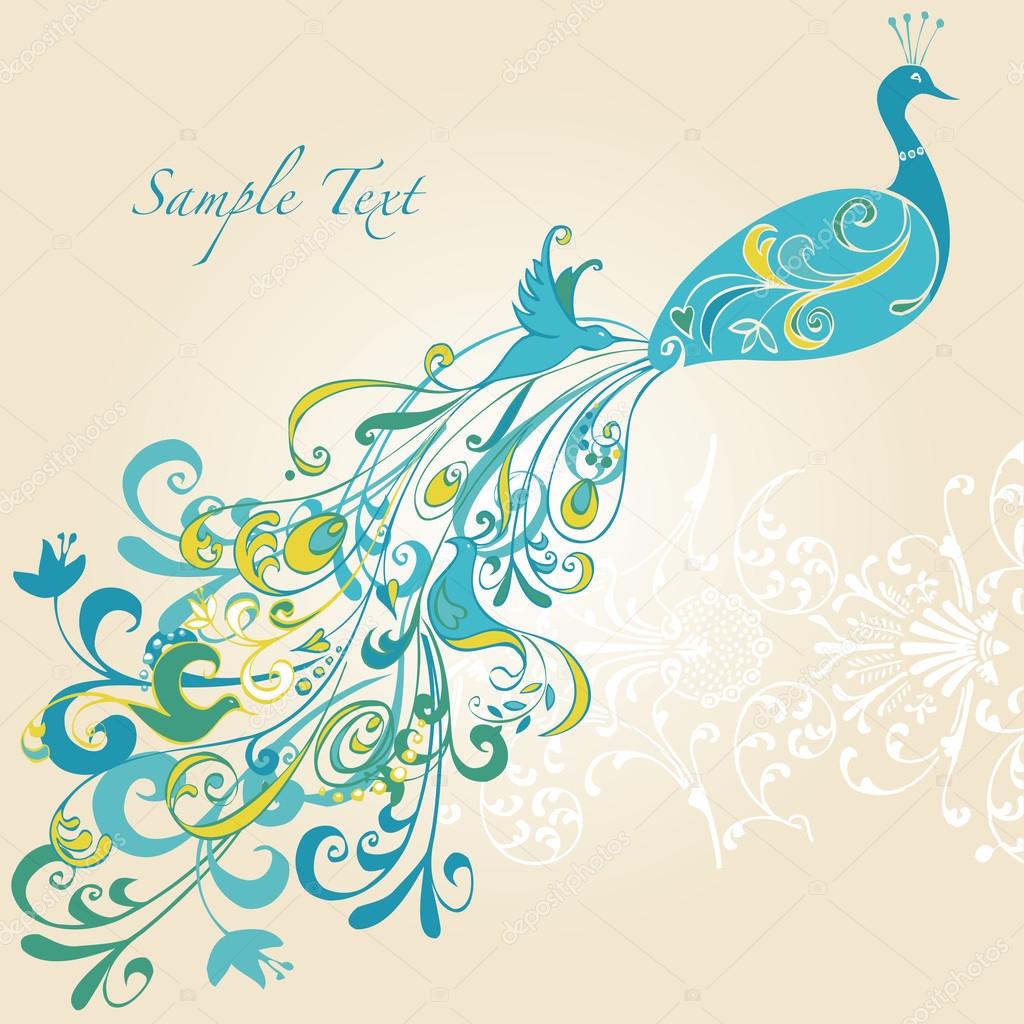 Decorative Peacock Stock Vector Image By ©omw 49203257