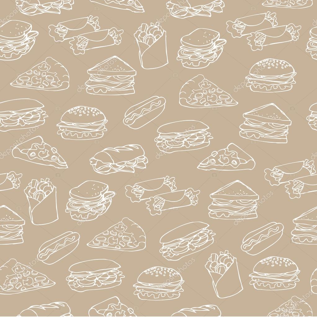 Fondo de comida rápida vector, gráfico vectorial © OMW imagen #49204361