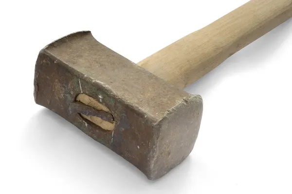 Old wooden mallet hammer isolated. — Stock Photo © SRphotos #2509153