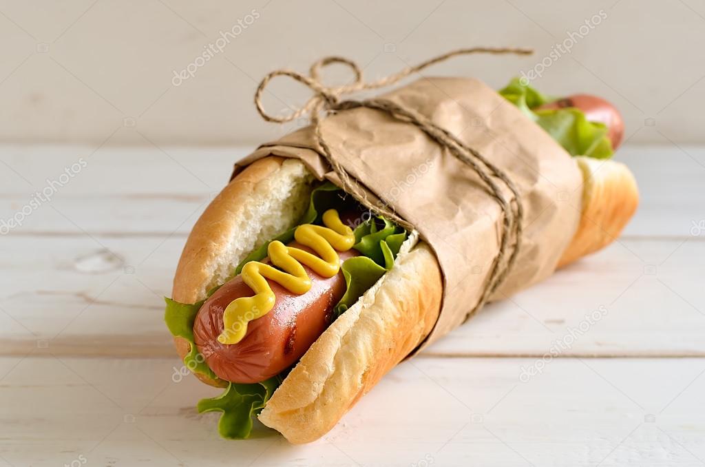 Hot dog Stock Photo by ©fortyforks 49334081