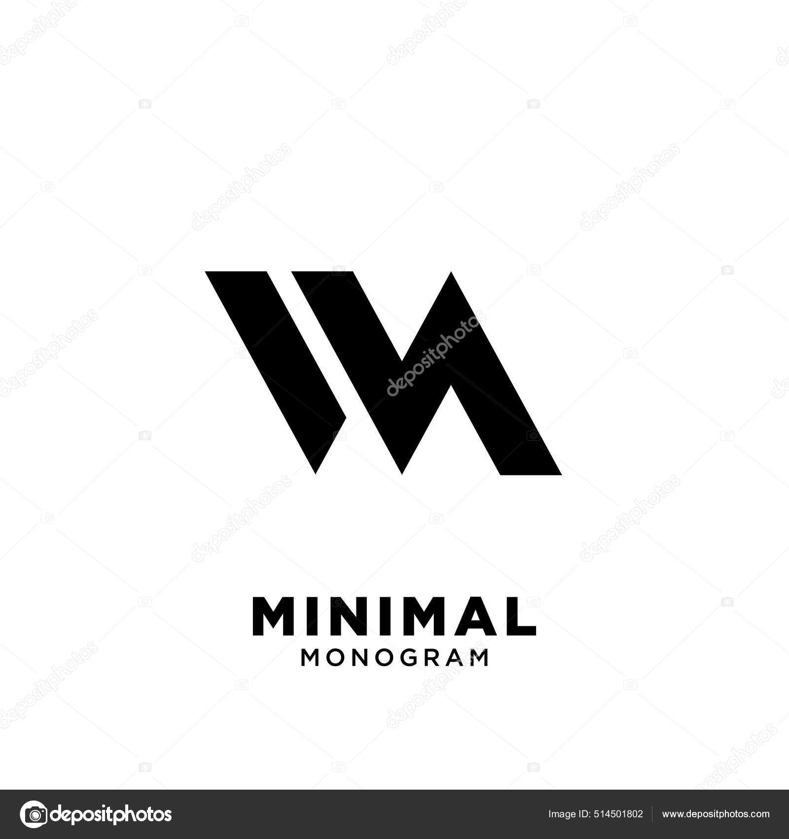 Simple Letter Logo Design Isolated White Background Stock Vector by ...