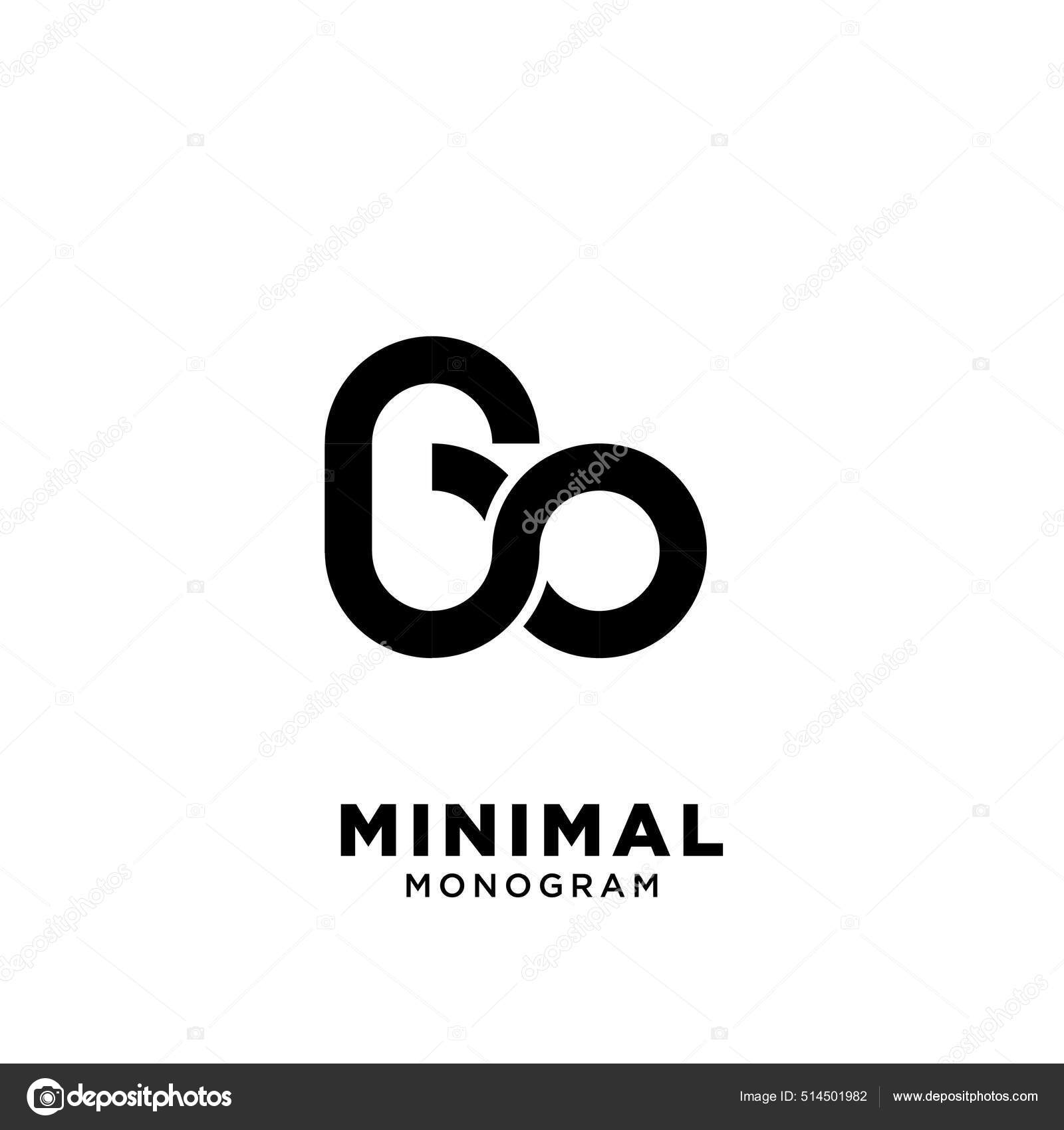 Initial Letter Linked Circle Monogram Logo Black Isolated White ...