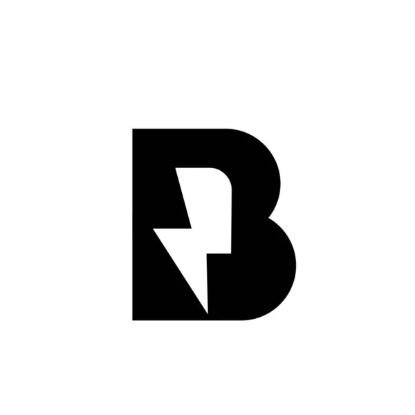 Power Flash Letter Vector Logo Design Template Isolated White ...