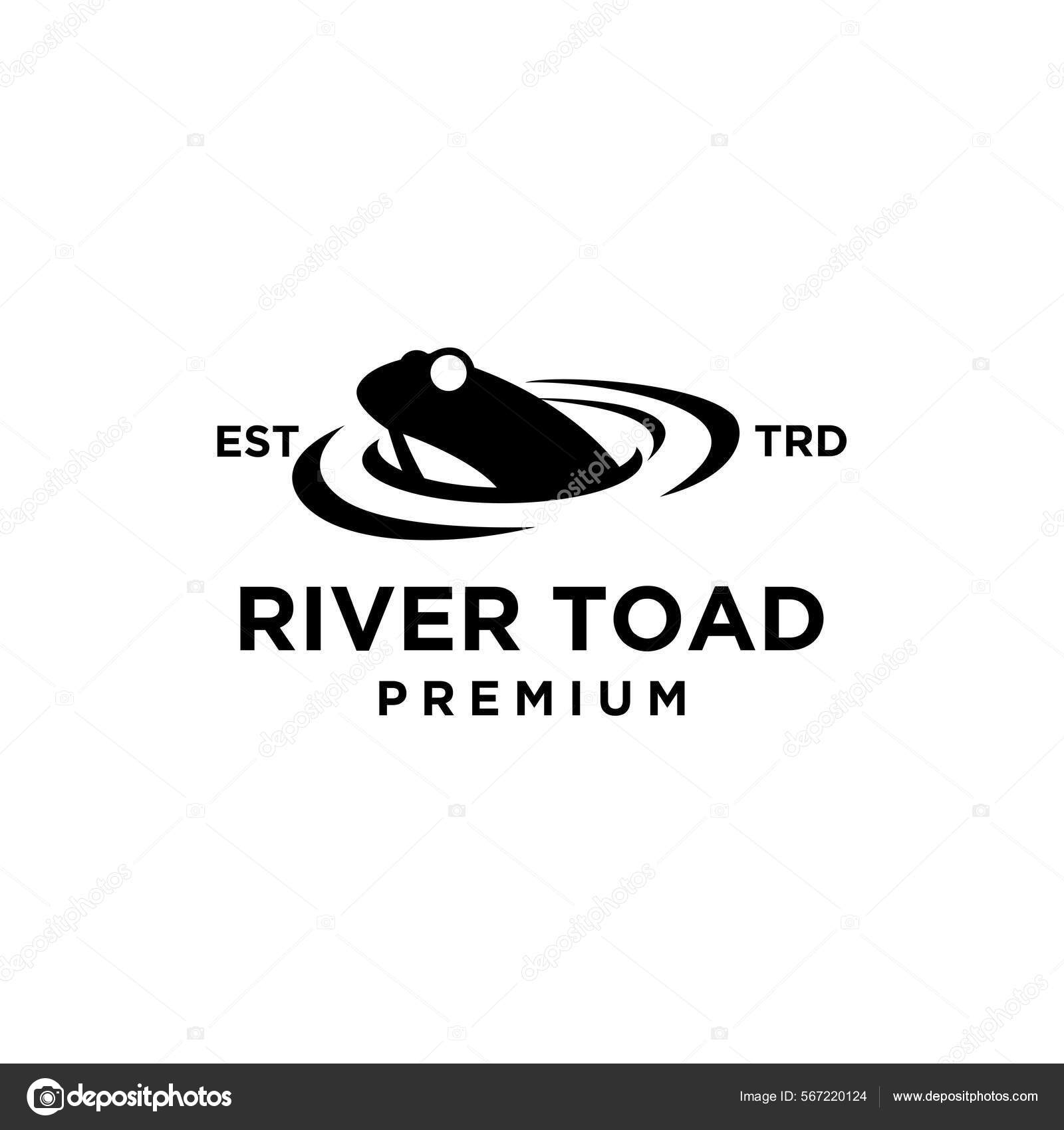 Grande Sapo Vetor Logotipo Design Isolado Fundo Branco vetor(es) de ...