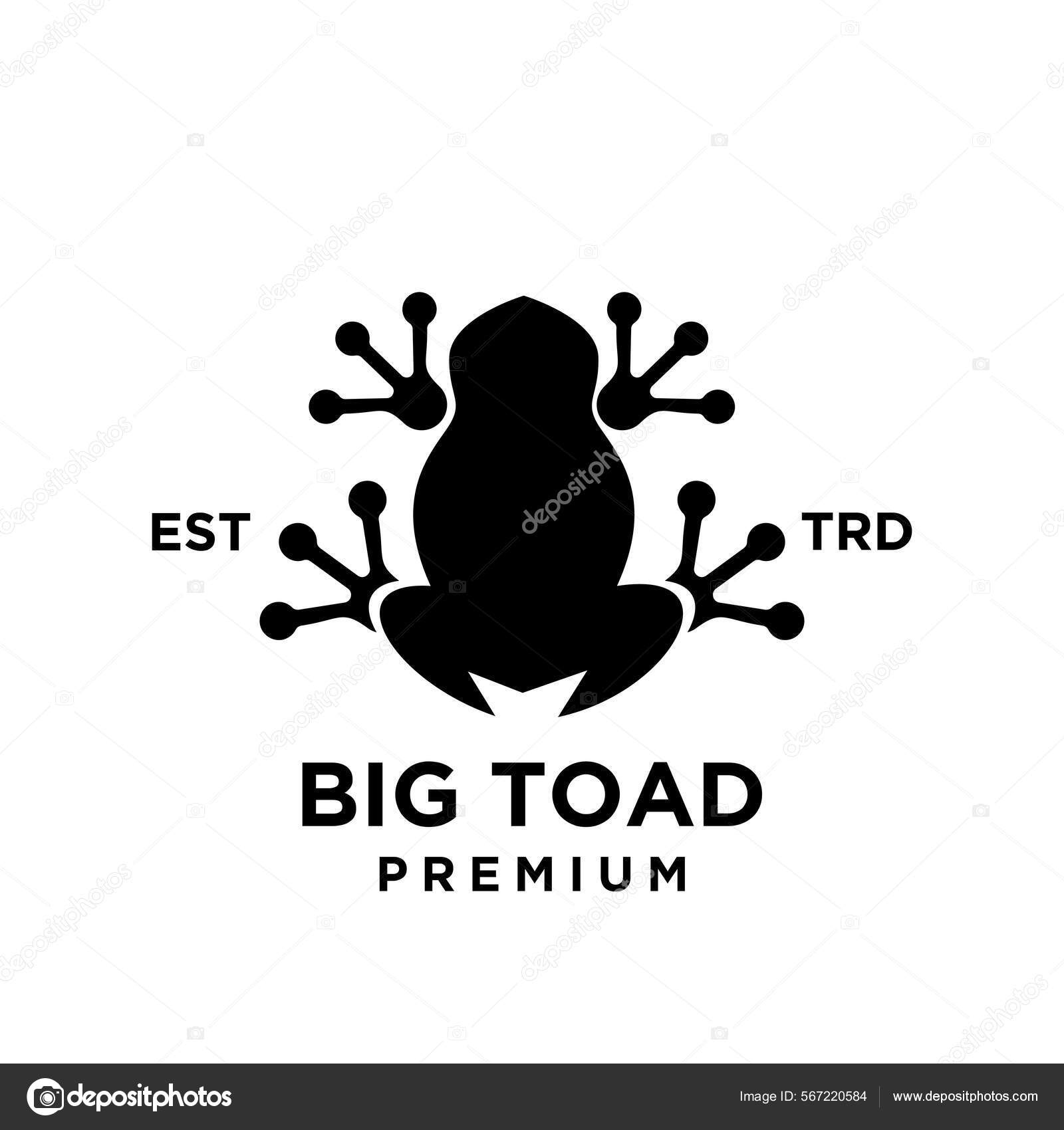 Big Toad Vector Logo Design Isolated White Background Stock Vector ...