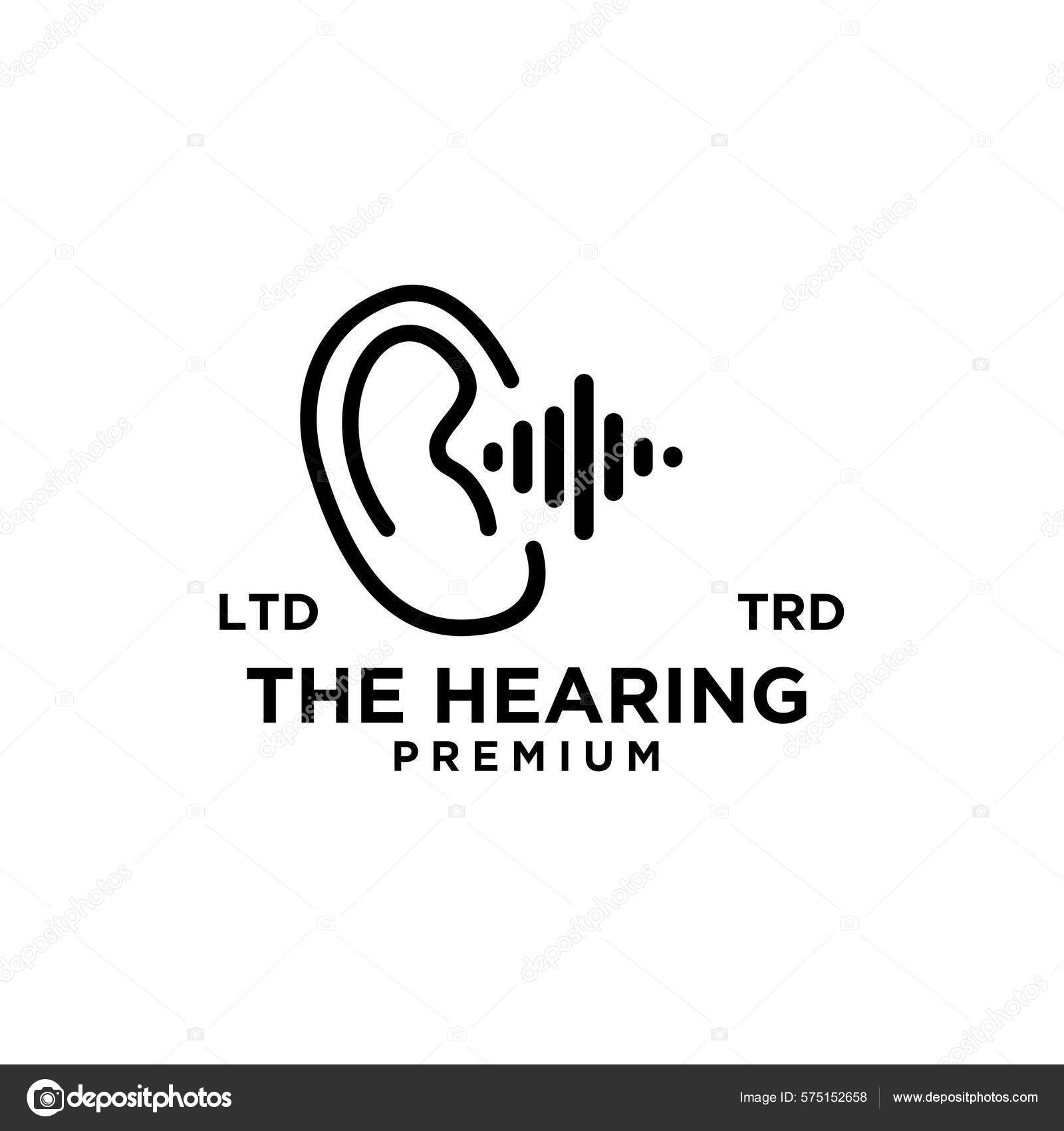 Ear Hearing Icon Line Outline Vector Sign Human Ear Organ Stock Vector ...