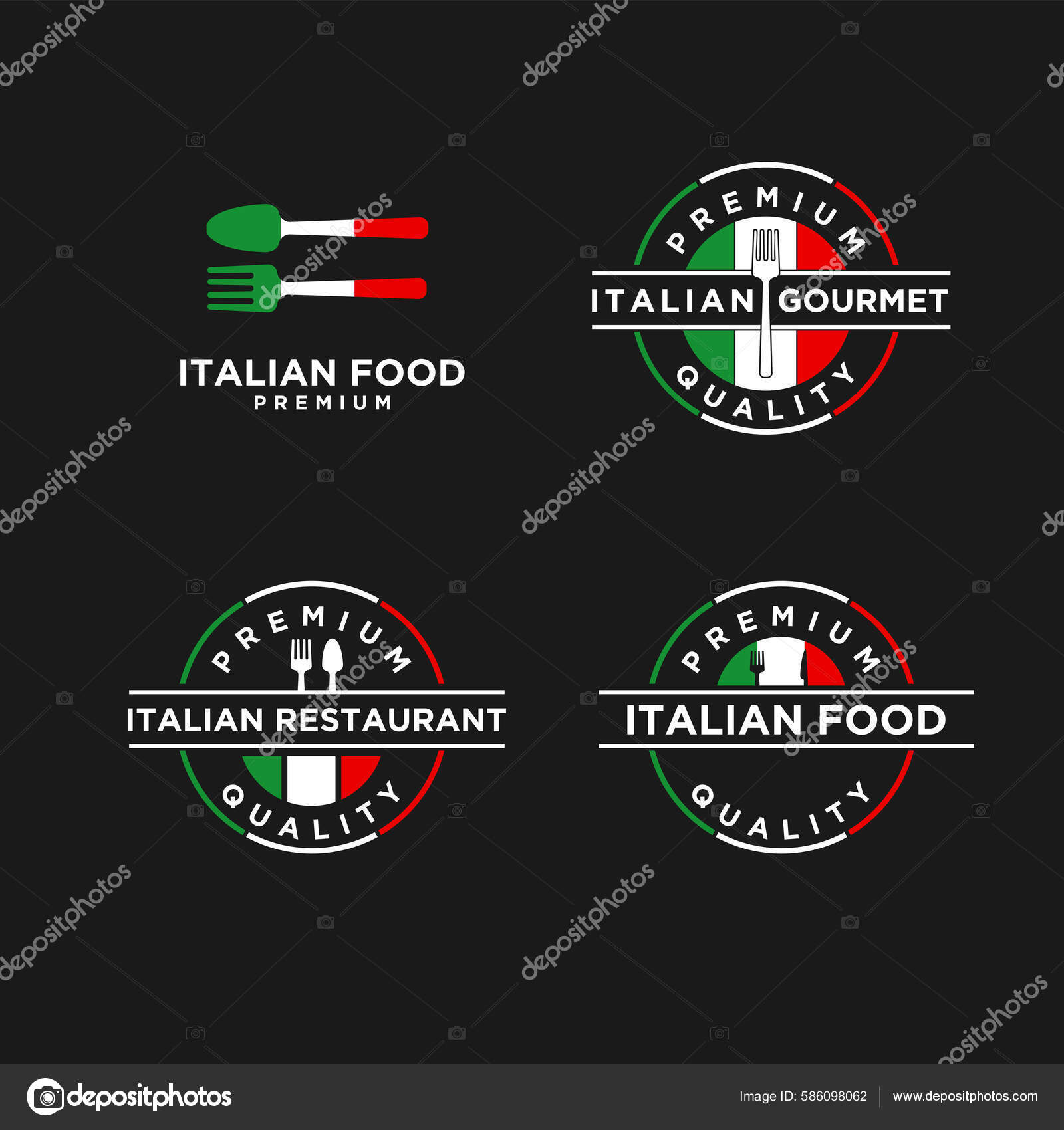 Italian Food Vector Logo Design Illustration Italian Restaurant Logo ...