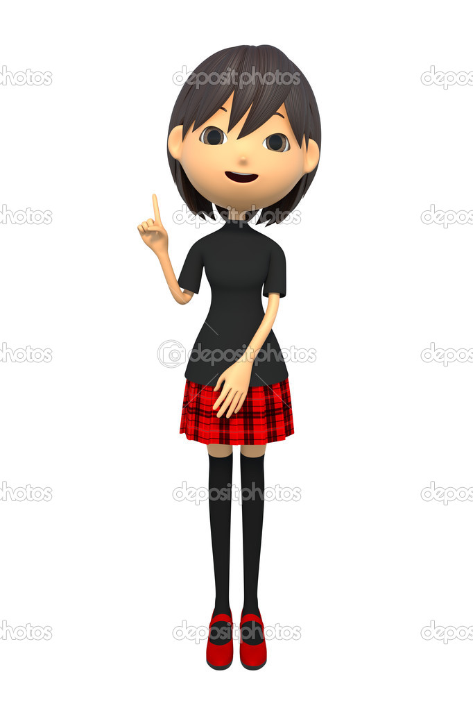 Woman to point out Stock Illustration by ©_3103_ #49722923