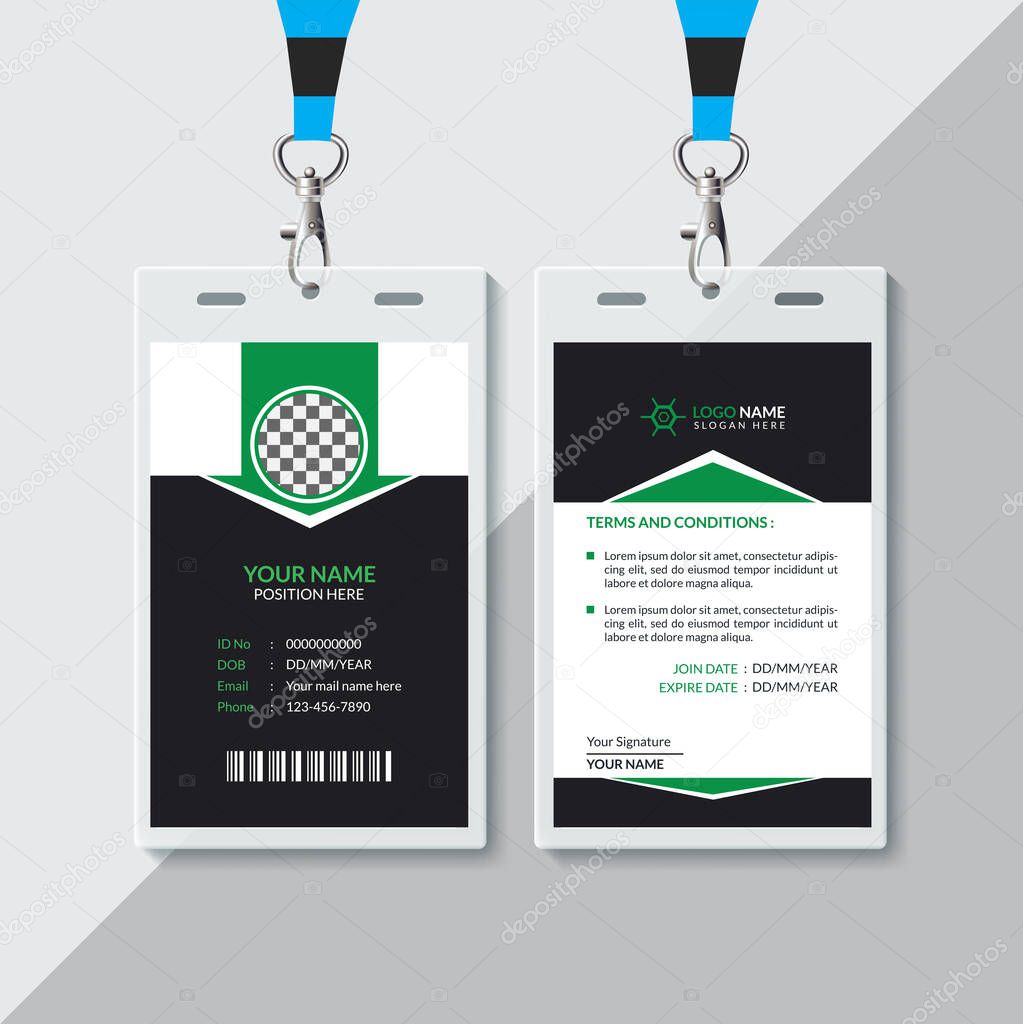 Modern Professional ID Card Template, Simple ID Card, ID Card Design ... Modern Professional ID Card Template, Simple ID Card, ID Card Design ...