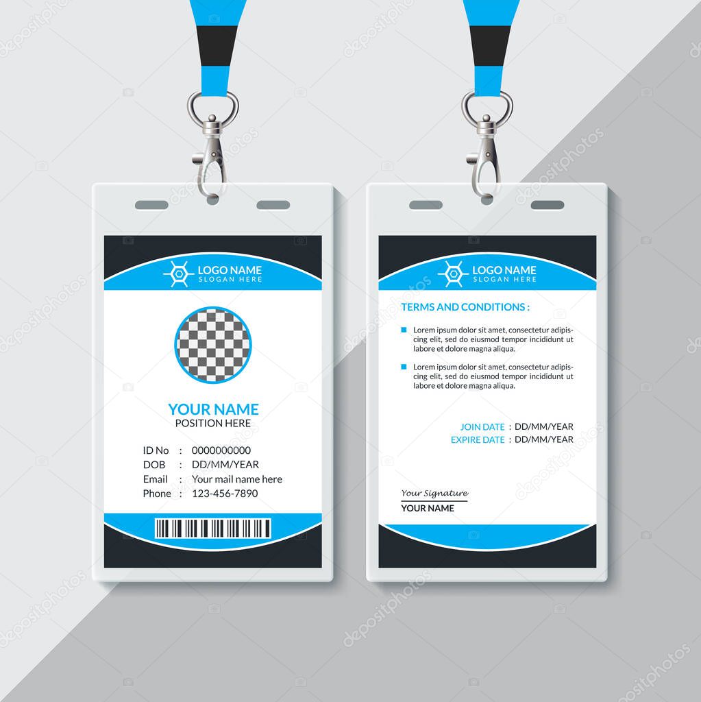 Modern Professional ID Card Template, Simple ID Card, ID Card Design ... Modern Professional ID Card Template, Simple ID Card, ID Card Design ...