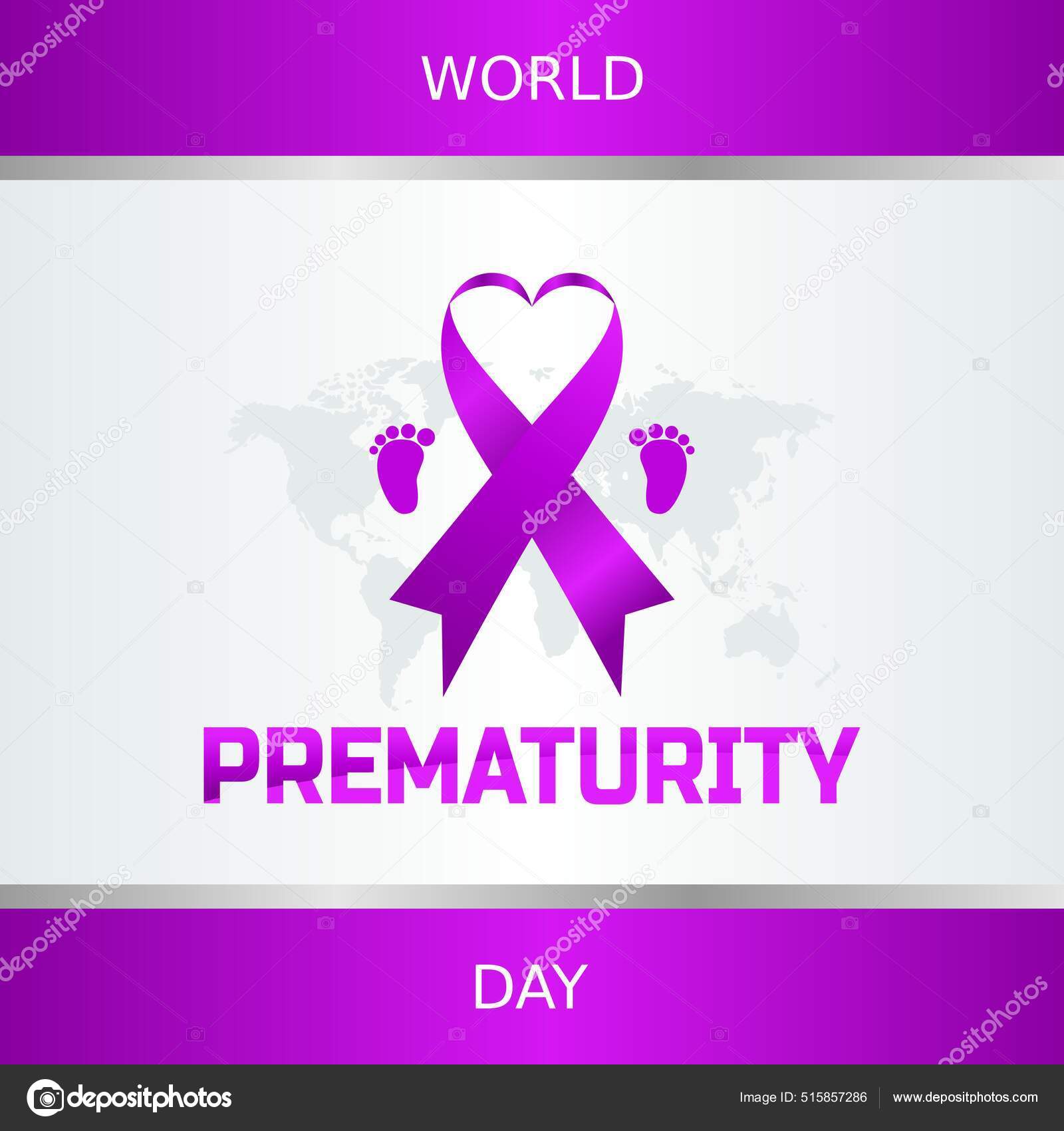 Premature Birth Awareness Ribbon Vector Art Stock Images Depositphotos ...
