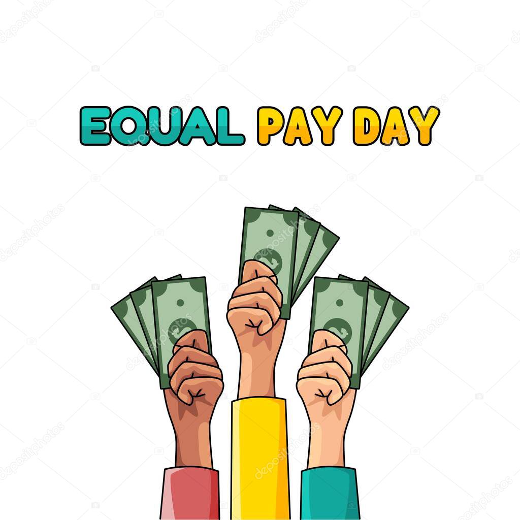 gráfico vectorial de igual bien día de paga para la celebración igual ...