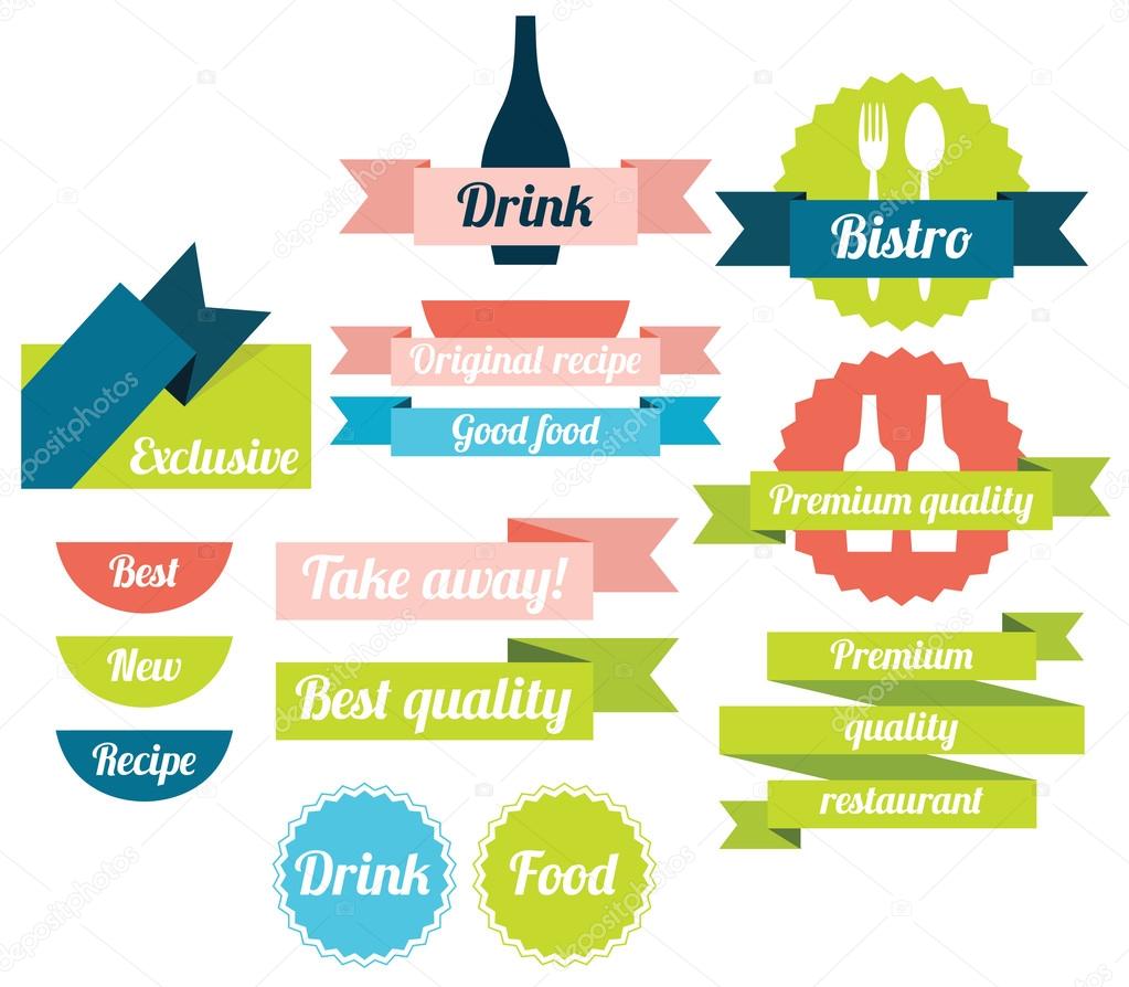 Labels for menu design Stock Vector Image by ©korinoxe #51012323