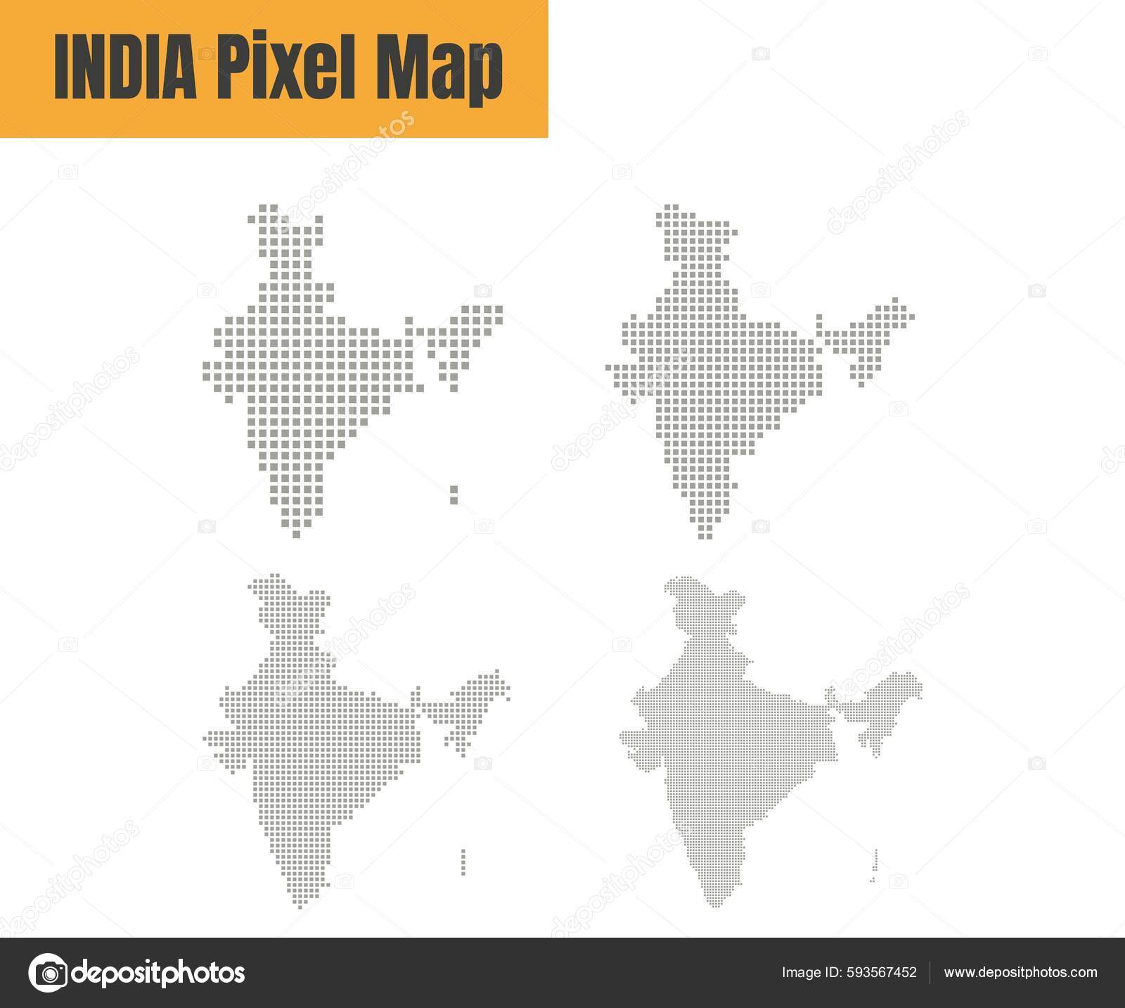 Abstract India Map Dot Pixel Spot Modern Concept Design Isolated 图库矢量图© ...