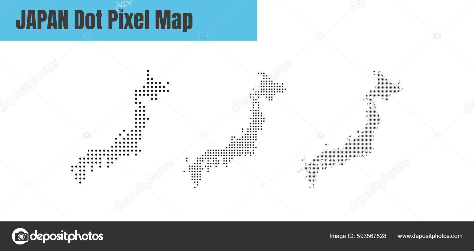 Abstract Japan Map Dot Pixel Spot Modern Concept Design Isolated Stock ...