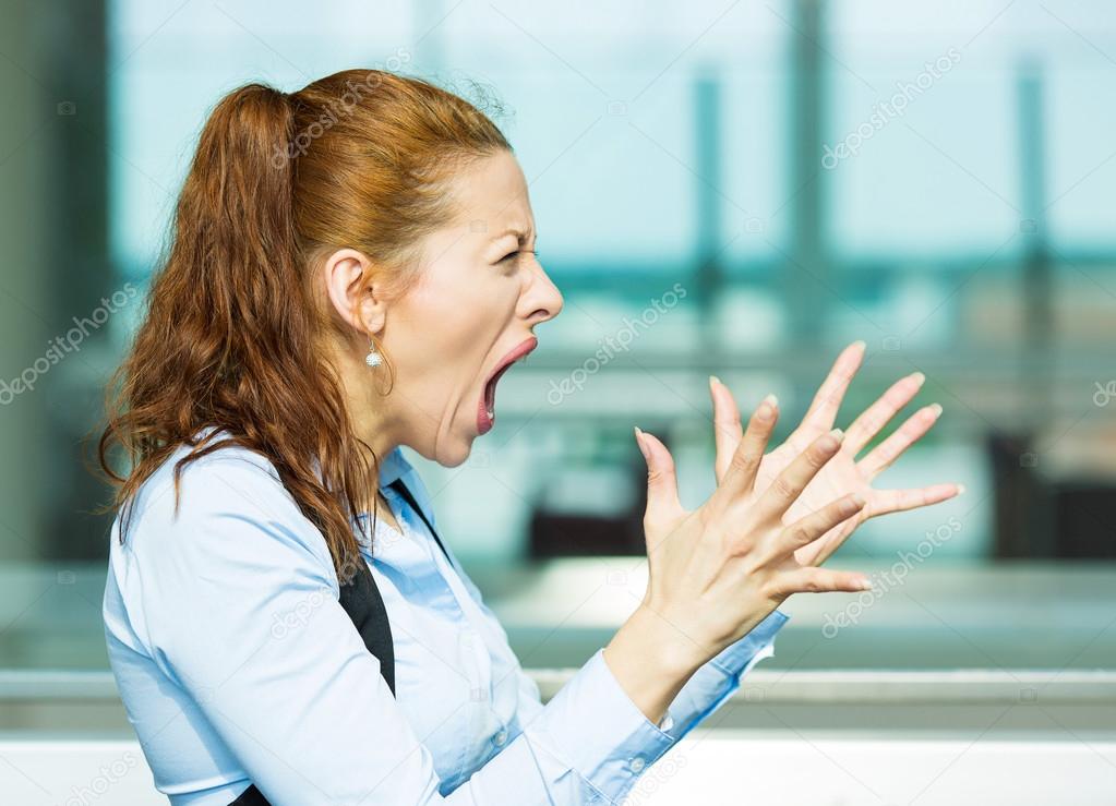 Stressed, screaming business woman Stock Photo by ©SIphotography 47851415