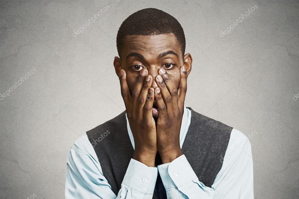 Defeated, stressed young businessman Stock Photo by ©SIphotography 48968391