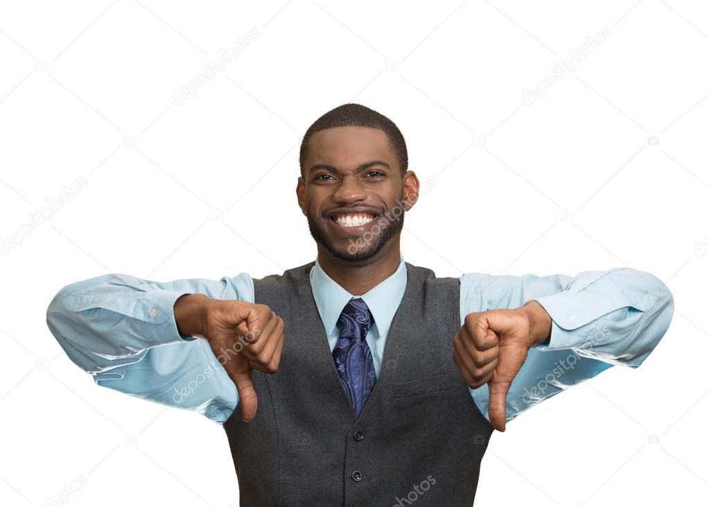 Happy man giving thumbs down Stock Photo by ©SIphotography 50271701