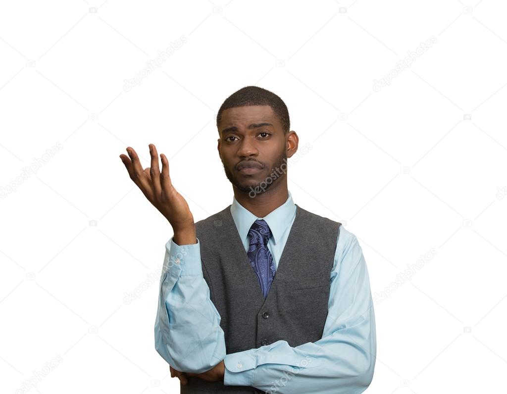 Clueless, arrogant, offended man — Stock Photo #50442137