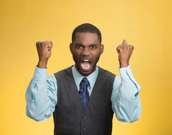 Angry mad, pissed off executive man screaming Stock Photo by ...