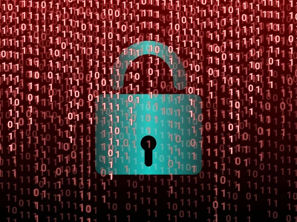 digital lock illustration image with hanging number. concept for ...