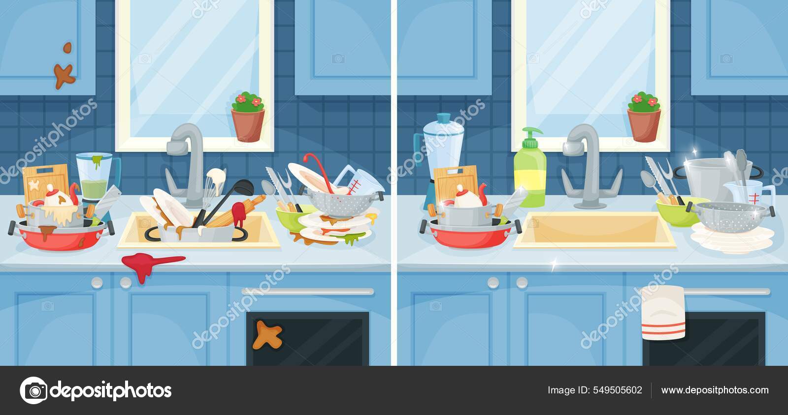 Messy Kitchen Clipart Borders