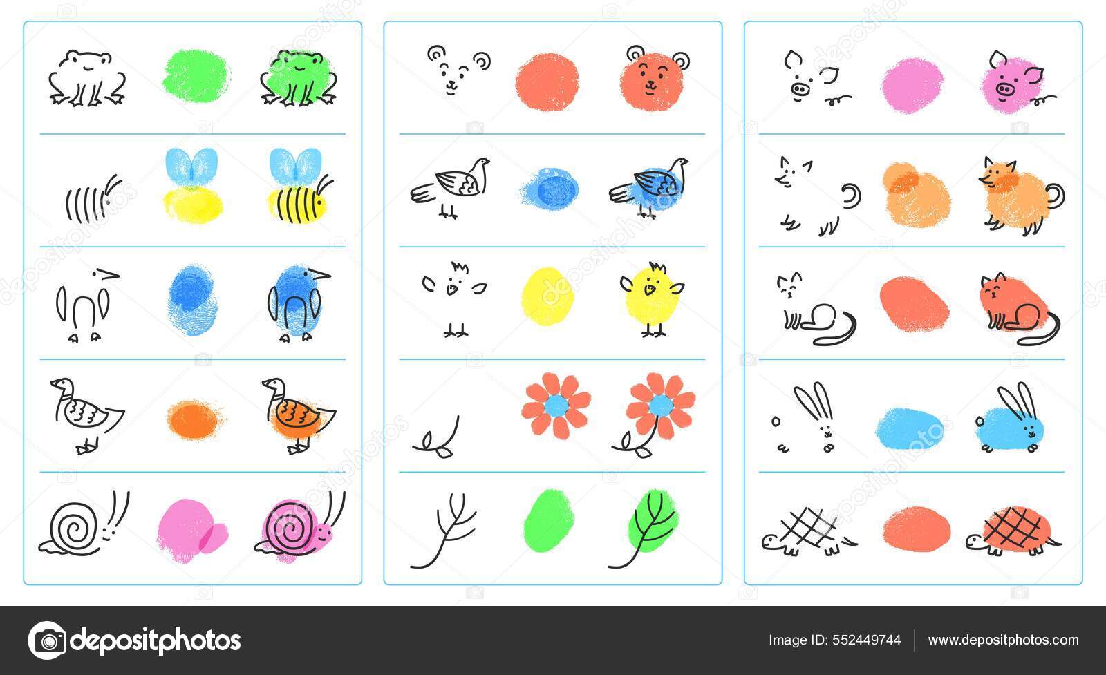 Kinderen Vingerverf Kunst