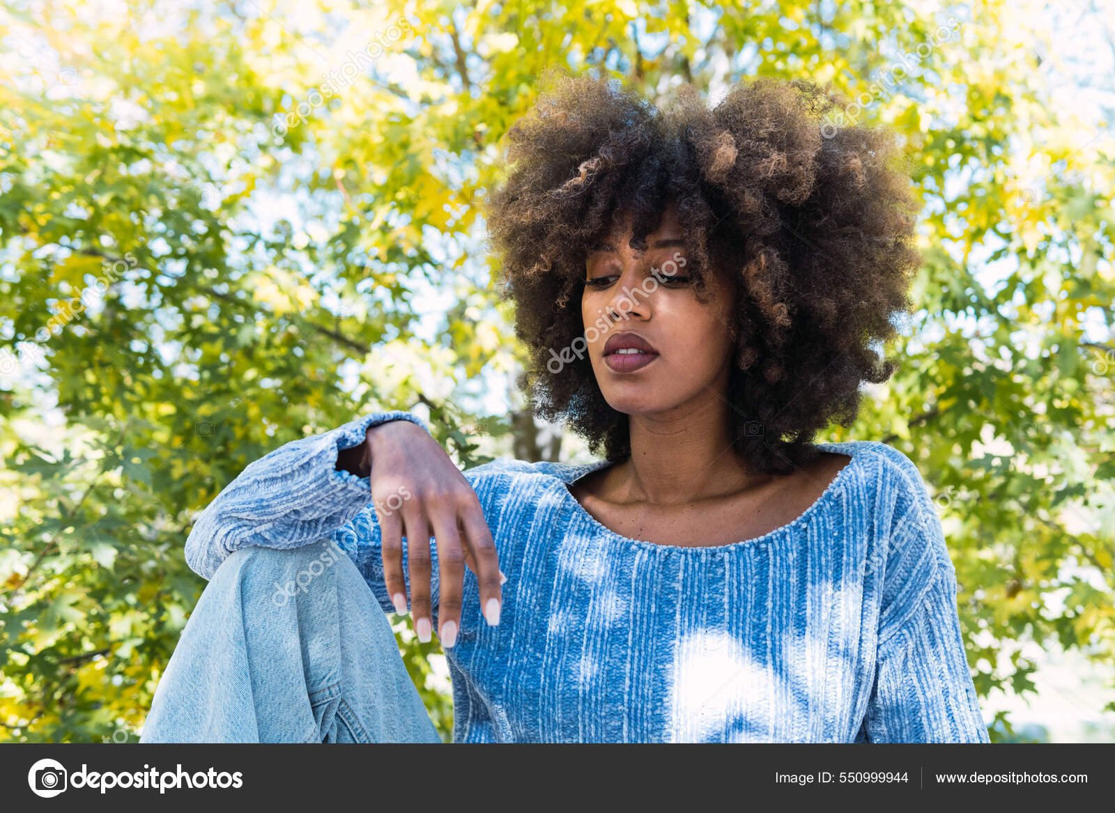 Blue Black Hair African American