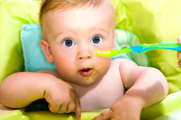 Baby food eating Stock Photos, Royalty Free Baby food eating Images ...