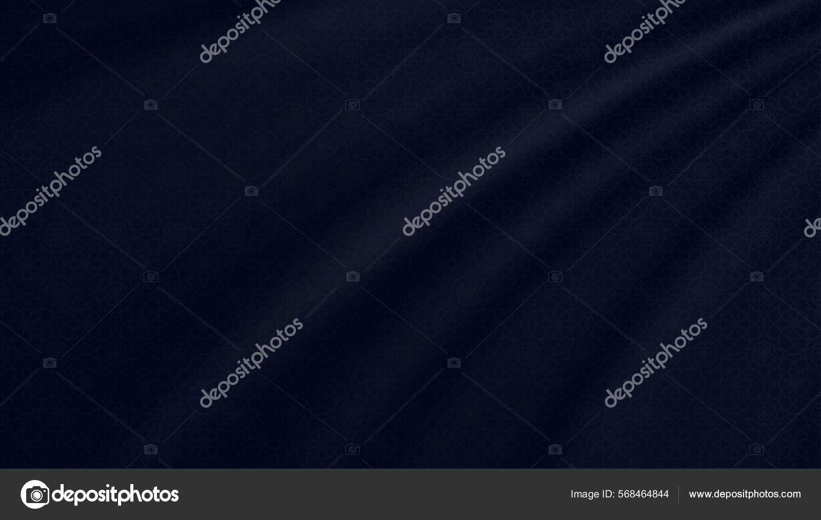 Islamic Background Oriental Pattern Dark Blue Wavy Silk Fabric Vector ...