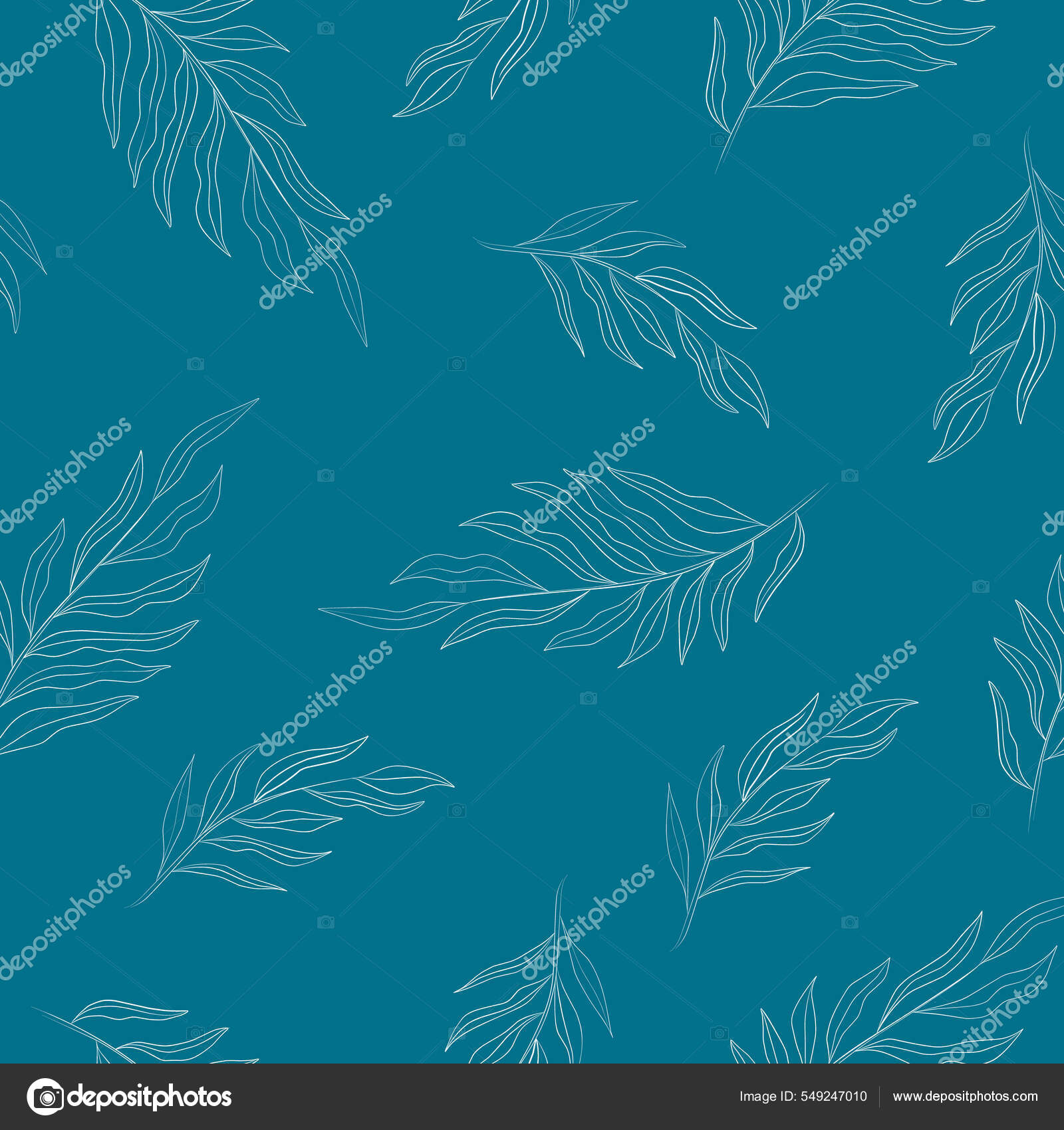 Blue Background Leaves Texture Pattern Floral Background Wallpaper ...