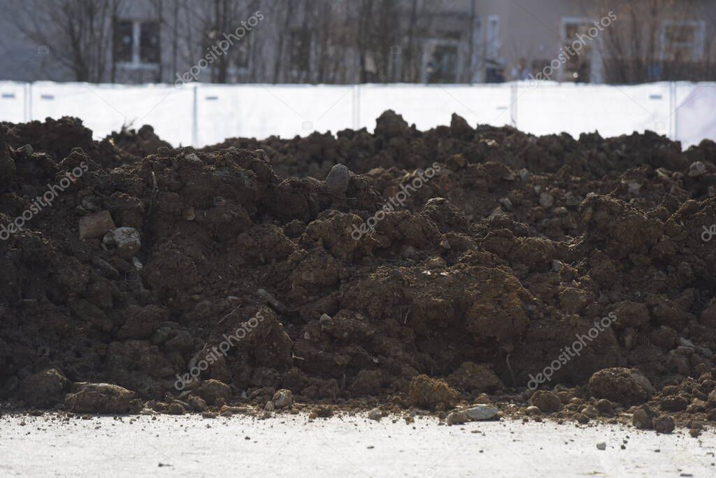 humus en un campo en la agricultura, la tierra utilizable y la ...