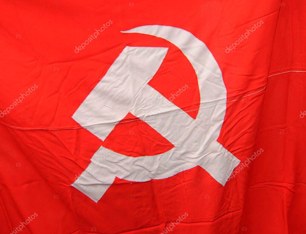 hammer and sickle, symbol for communism, proletarian solidarity and the ...