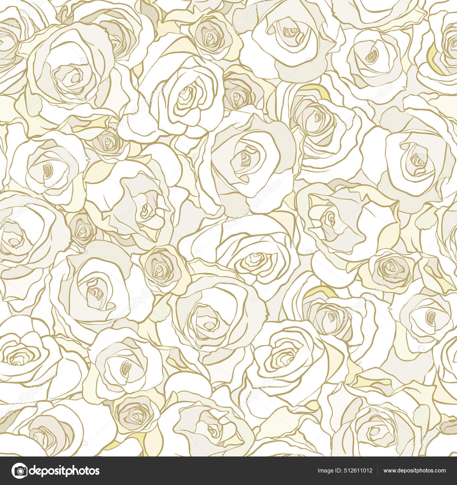 Seamless Pattern Roses Vector Floral Illustration Nature Background Stock Vector by ©meduzzza ...