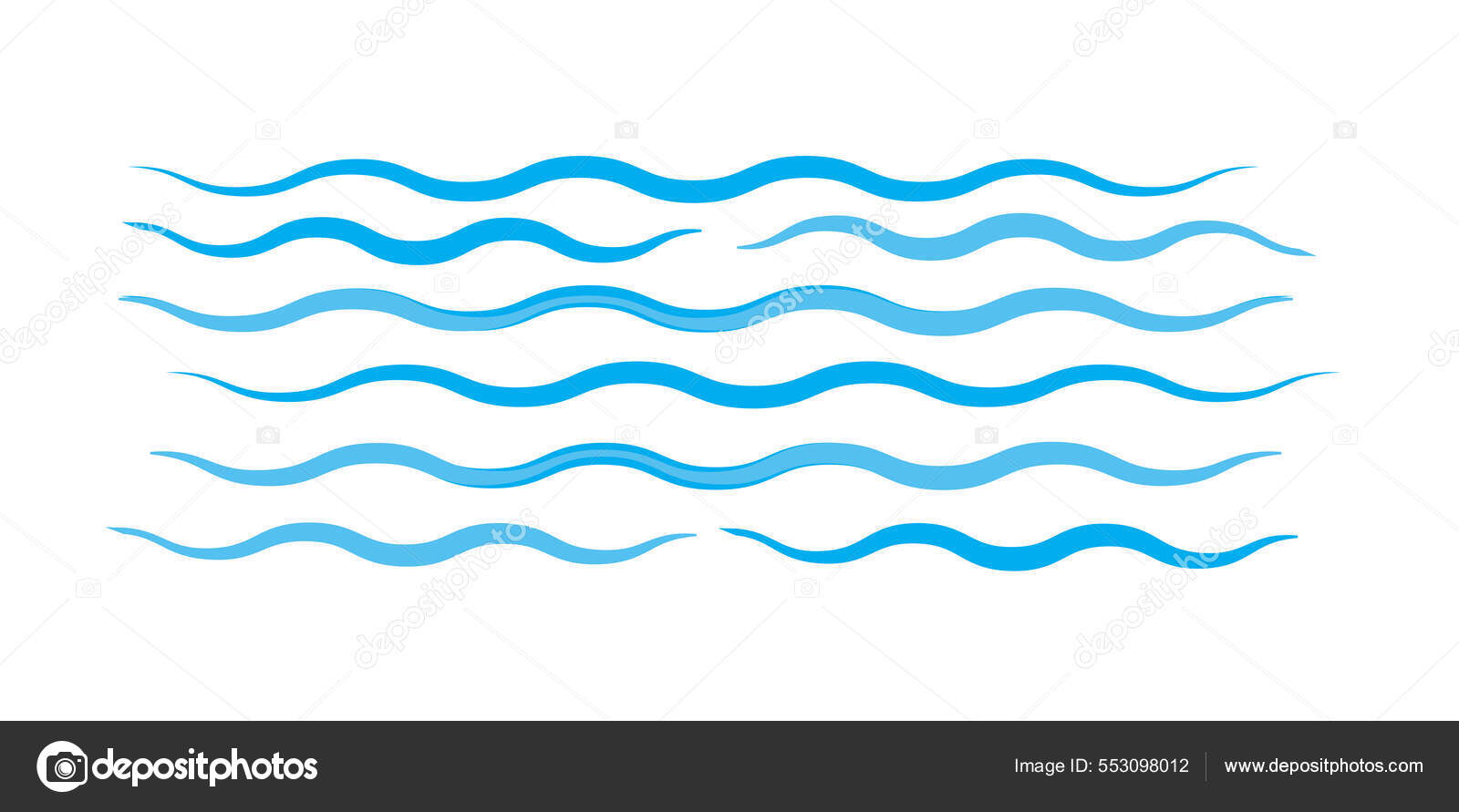 Water Wave Line Vector