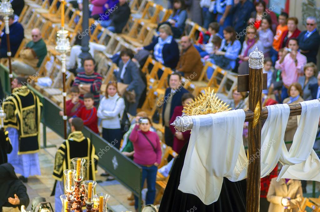 MALAGA, SPAIN - APRIL 09: traditional processions of Holy Week i ...