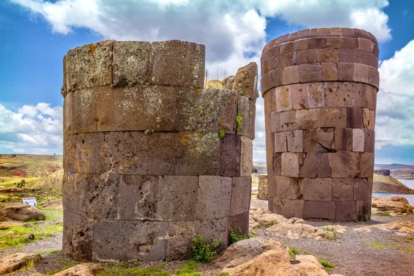 Sillustani - pre-Incan burial ground (tombs) on the shores of La Stock ...