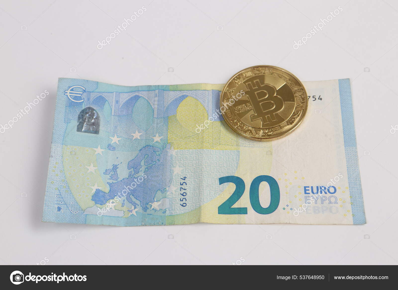Multi Euro Dolar Cash Different Type New Generation Banknotes Bitcoin ...