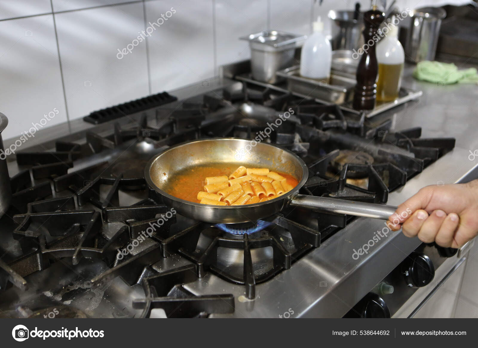 Pot Pasta Fire Stove Cooking Stock Photo by ©utkudemirsoy 538644692