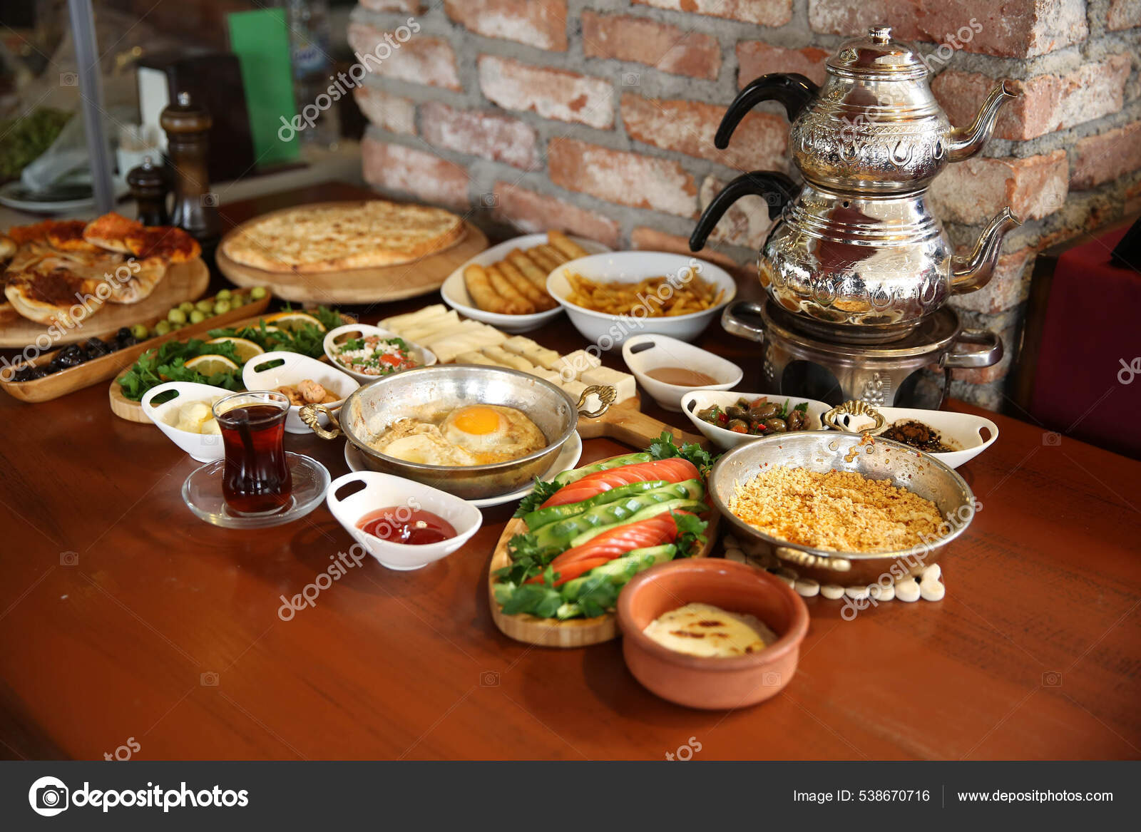 Traditional Turkish Greek Dinner Meze Table — Stock Photo ...