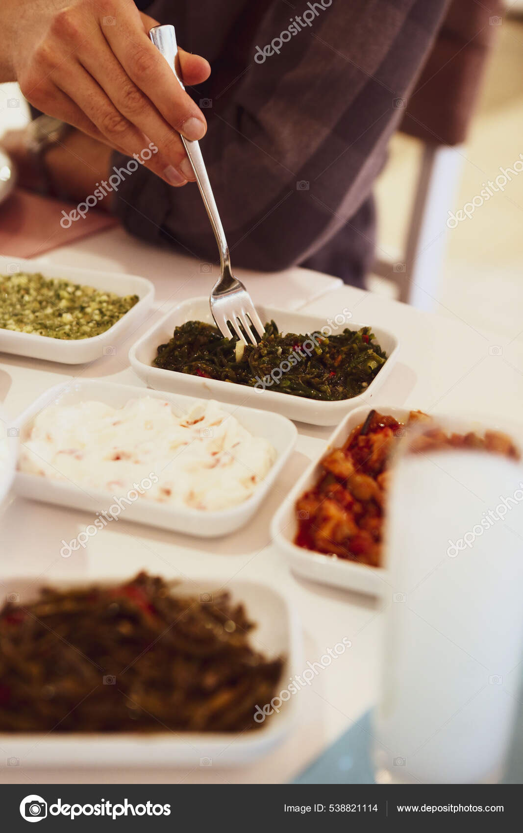 Traditional Turkish Greek Dinner Meze Table — Stock Photo ...