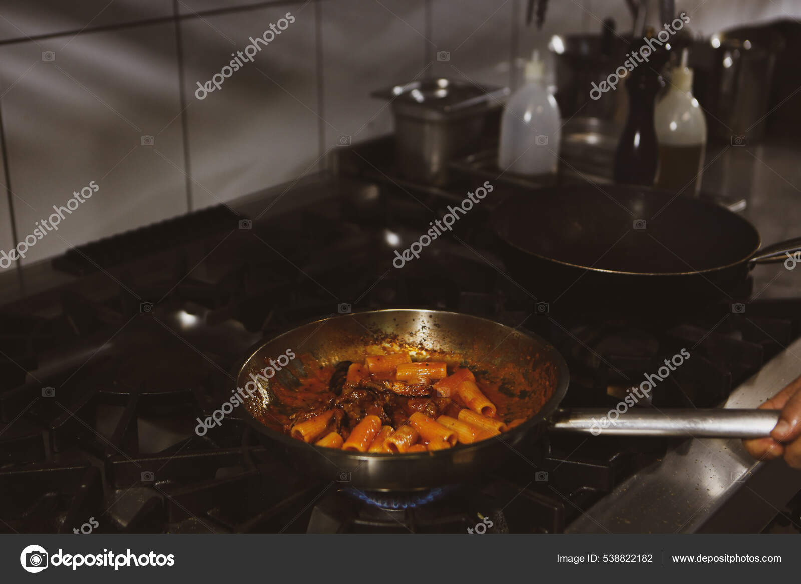 Pot Pasta Fire Stove Cooking Stock Photo by ©utkudemirsoy 538822182