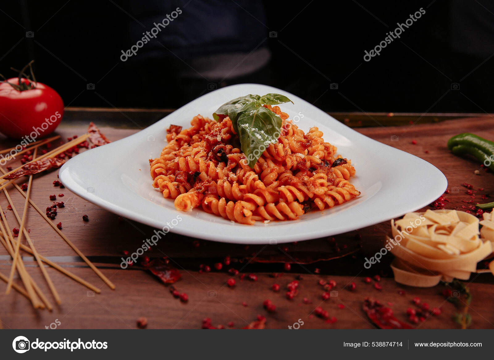 Tasty Appetizing Classic Italian Pasta Delicious Sauce — Stock Photo ...